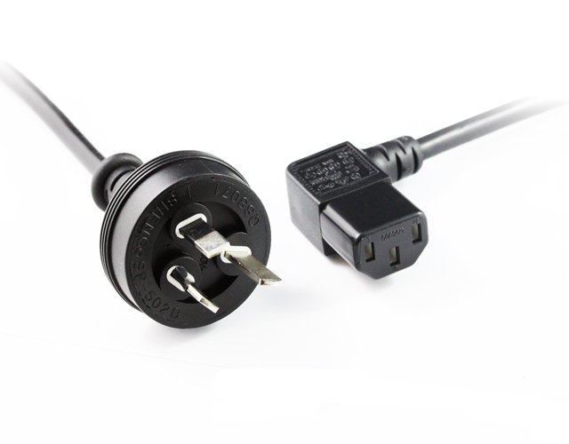 Best Quality 2M Wall to Right Angle IEC C13 Power Cable at Low Price