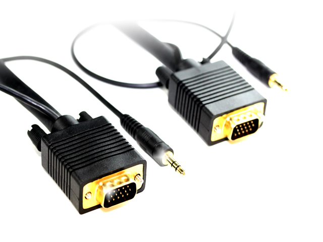 Best Quality 1.5M SVGA HD15M/M Cable With 3.5MM Audio at Low Price