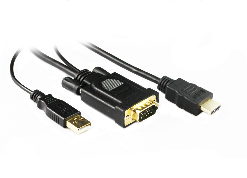 2M HDMI to VGA Round Cable | Cables Online