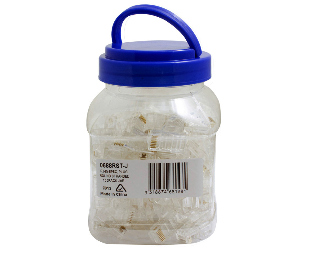 Cabac Plug Round Stranded Rj45 8P8C 100Pk Jar | Cables Online