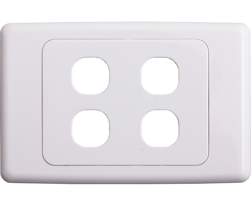 Hypertec Wall Plate 4 Gang | Cables Online