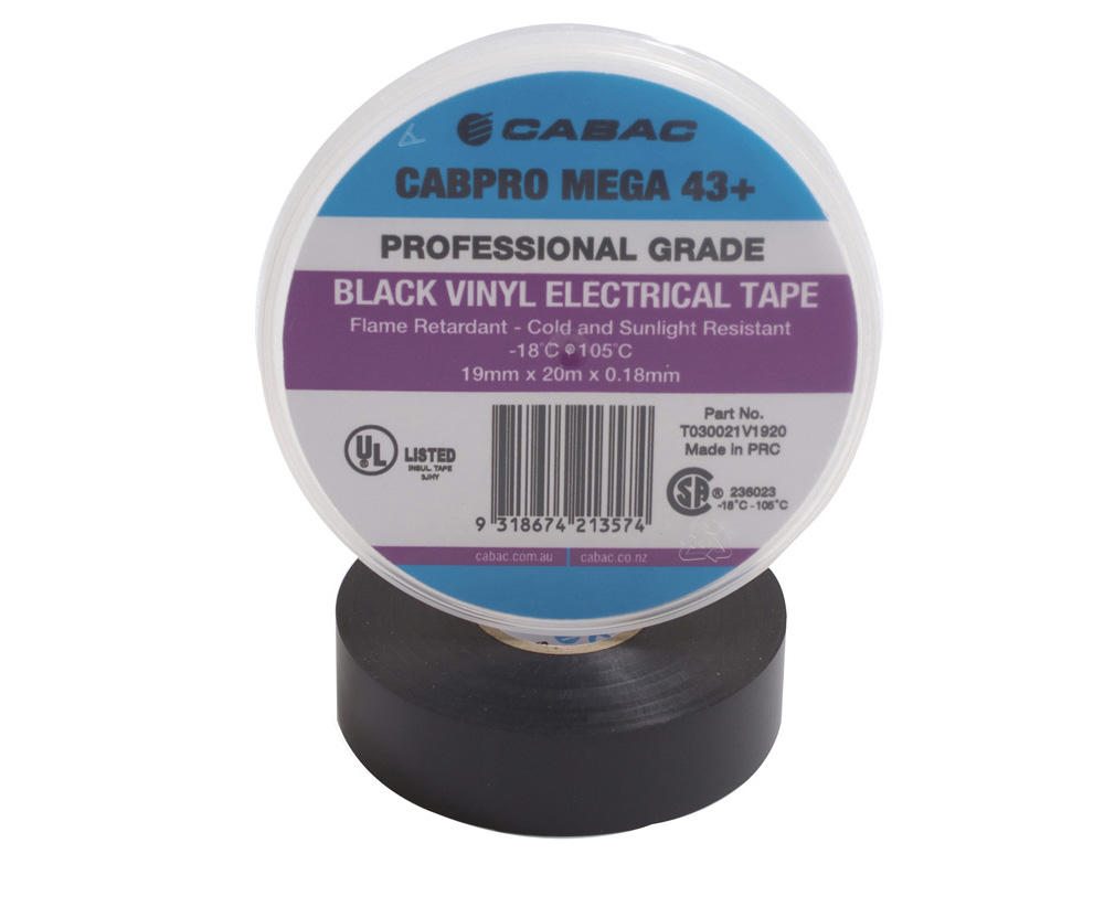 Cabac Cabpro Mega 43+ Vinyl Elec Tape 19Mmx20M | Cables Online