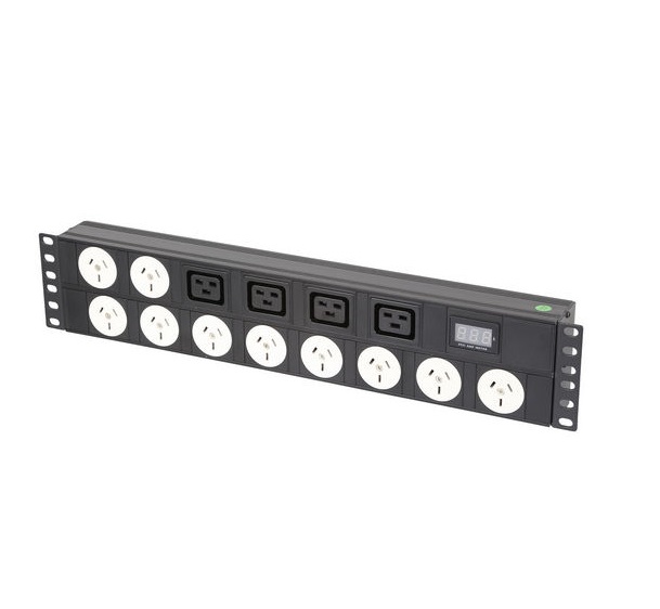 Horizontal Power Rail 2RU 10 Way GPU + 4 Way C19 - With AMP Display ...