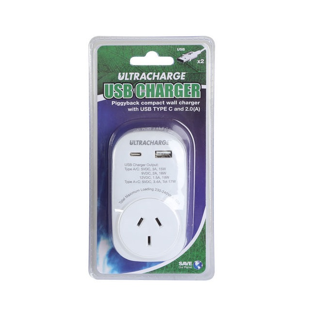 In-Line Power Outlet USB-A / USB-C | Cables Online