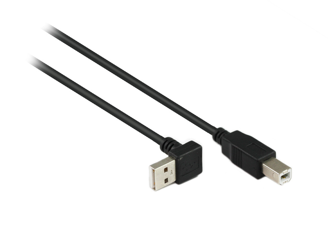 2M USB 2.0 Down Angle AM to BM Cable | Cables Online